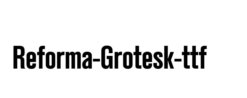 Reforma Grotesk W01 Demi - Graphic Design Fonts