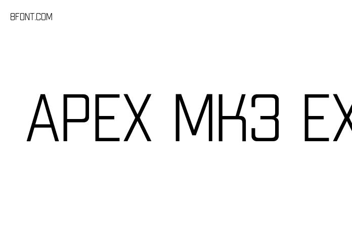 Apex Mk3 ExtraLight Font - Graphic Design Fonts