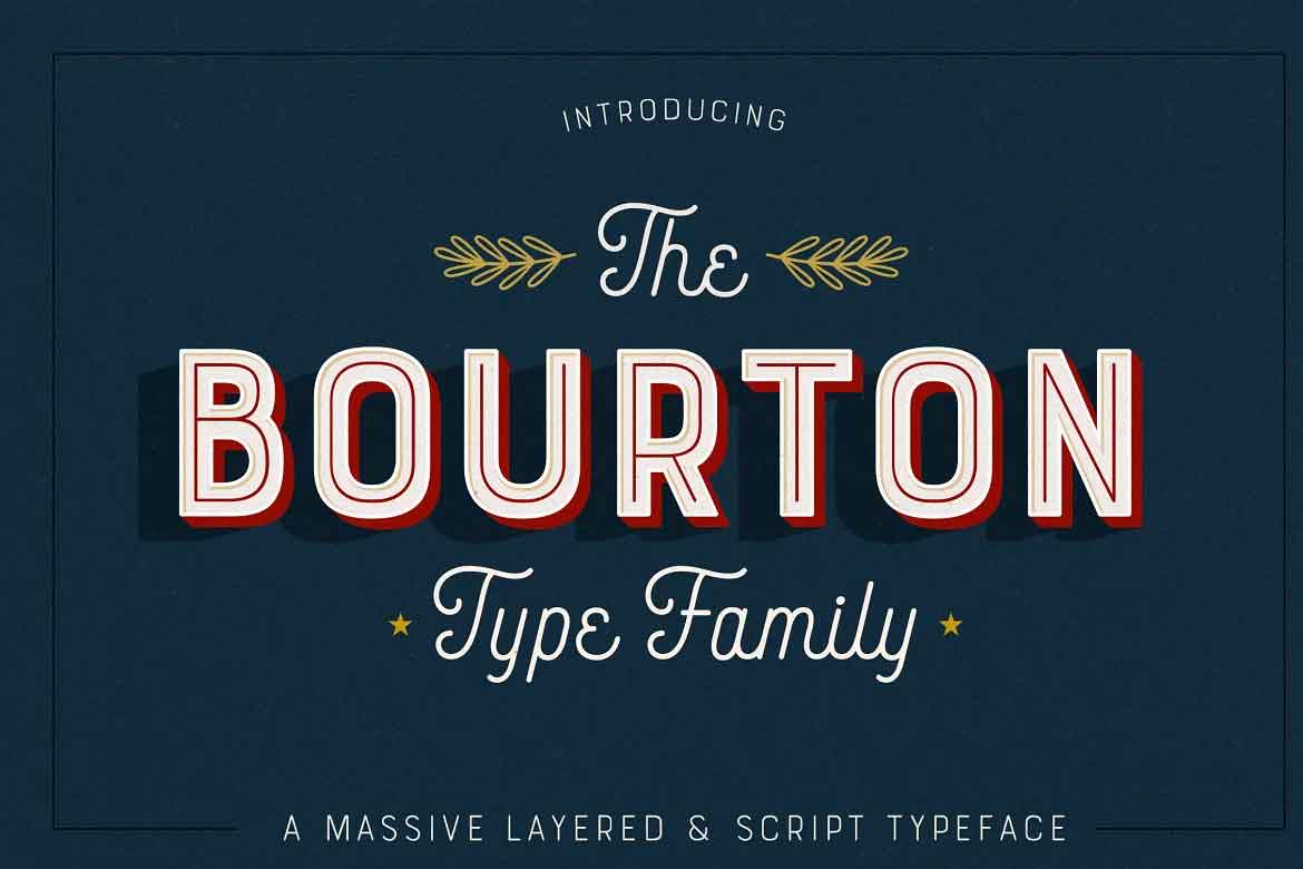BourtonOutlineBold - Free Font Download