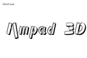 Ampad 3D Regular Font - Free Font Download