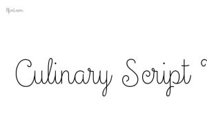 Culinary Script W00 Line - Free Font Download