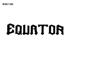 Equator - Free Font Download