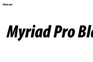Myriad Pro Black Condensed Italic - Free Font Download