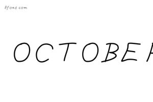 OCTOBER - Graphic Design Fonts
