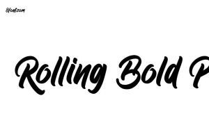 Rolling Bold Personal Use Font - Free Font Download