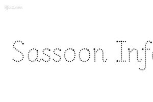 Sassoon Infant Dotted Font Family Download