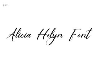 Alicia Helyn Font - Free Font Download