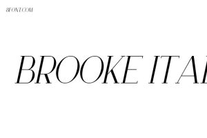 Brooke Italic Font - Free Font Download