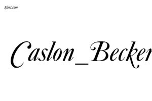 Caslon_Becker_No540_Swash_Italic Font - Free Font Download