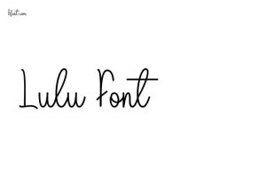 Lulu Font - Free Font Download