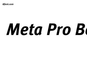 Meta Pro Bold Font - Graphic Design Fonts