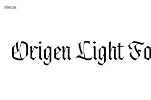Origen Light Font - Free Font Download