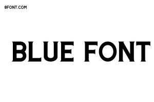 Blue Font - Free Font Download