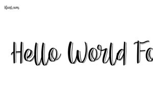 Hello World Font - Free Font Download