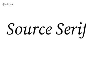Source Serif Pro Italic Font - Free Font Download