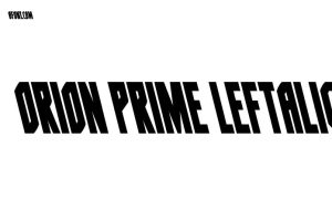 Orion Prime Leftalic Font - Free Font Download