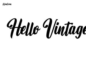 Hello Vintage Font - Free Font Download