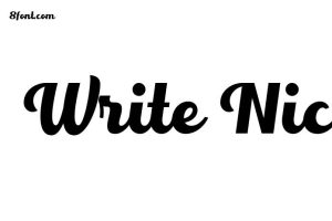 Write Nice Font - Free Font Download