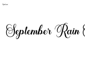 September Rain Script Font - Free Font Download