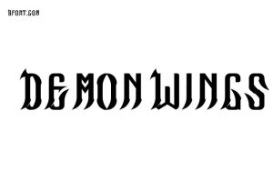 Demon Wings Font - Free Font Download