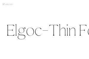 Elgoc-Thin Font - Free Font Download