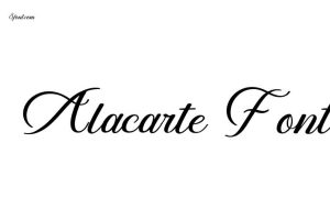 Alacarte Font - Free Font Download