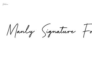 Manly Signature Font - Free Font Download