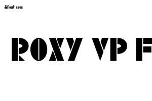 ROXY VP Font - Free Font Download