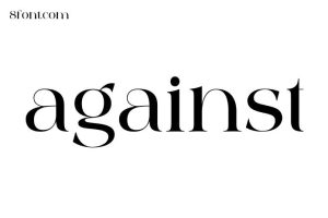 against regular Font - Free Font Download