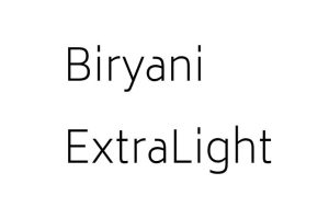 Biryani ExtraLight Font - Free Font Download