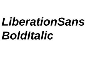LiberationSans BoldItalic Font - Free Font Download