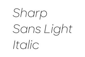 Sharp Sans Light Italic Font - Free Font Download