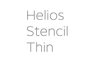 Helios Stencil Thin Font - Free Font Download