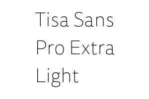 Tisa Sans Pro Extra Light Font - Free Font Download