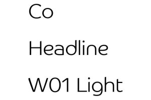Co Headline W01 Light Font - Free Font Download