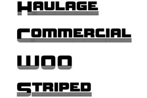 Haulage Commercial W00 Striped Font - Free Font Download