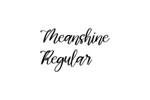Meanshine Regular Font - Free Font Download