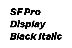 SF Pro Display Black Italic Font - Free Font Download