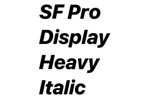 SF Pro Display Heavy Italic Font - Free Font Download