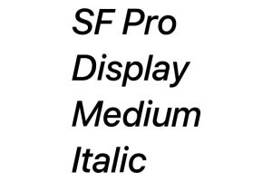 SF Pro Display Medium Italic Font - Free Font Download