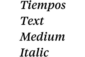 Tiempos Text Medium Italic Font - Free Font Download