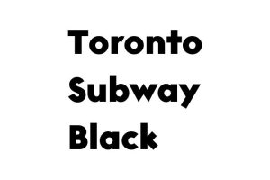 Toronto Subway Black Font - Free Font Download