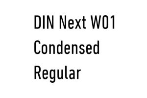 DIN Next W01 Condensed Regular Font - Free Font Download