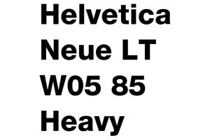 Helvetica Neue LT W05 85 Heavy Font - Free Font Download