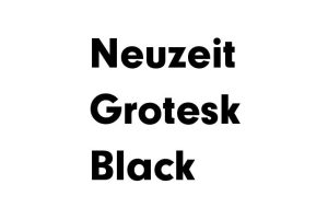 Neuzeit Grotesk Black Font - Free Font Download