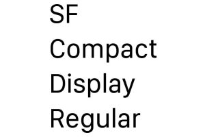 SF Compact Display Regular Font - Free Font Download