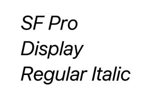 SF Pro Display Regular Italic Font - Free Font Download