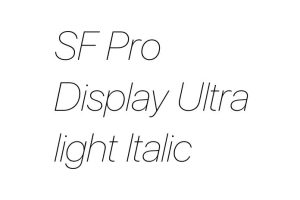 SF Pro Display Ultra light Italic Font - Free Font Download