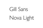 Gill Sans Nova Light Font - Free Font Download
