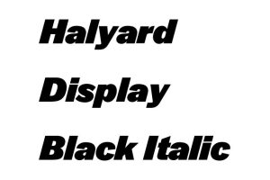 Halyard Display Black Italic Font - Free Font Download